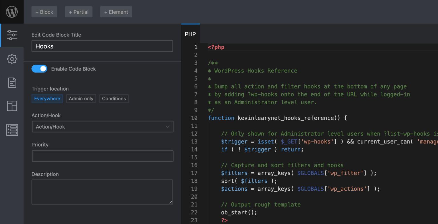 Scripts Organizer. Visual Studio Code editor inside WordPress ...